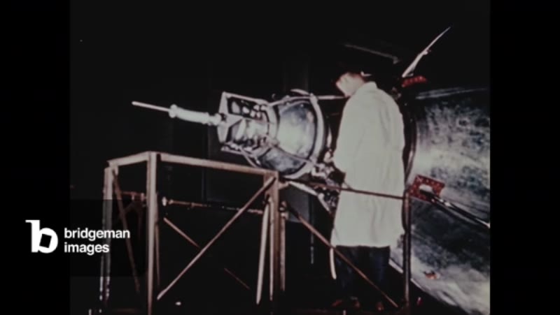 Image of Colour footage of Laika, the soviet space dog, in Sputnik