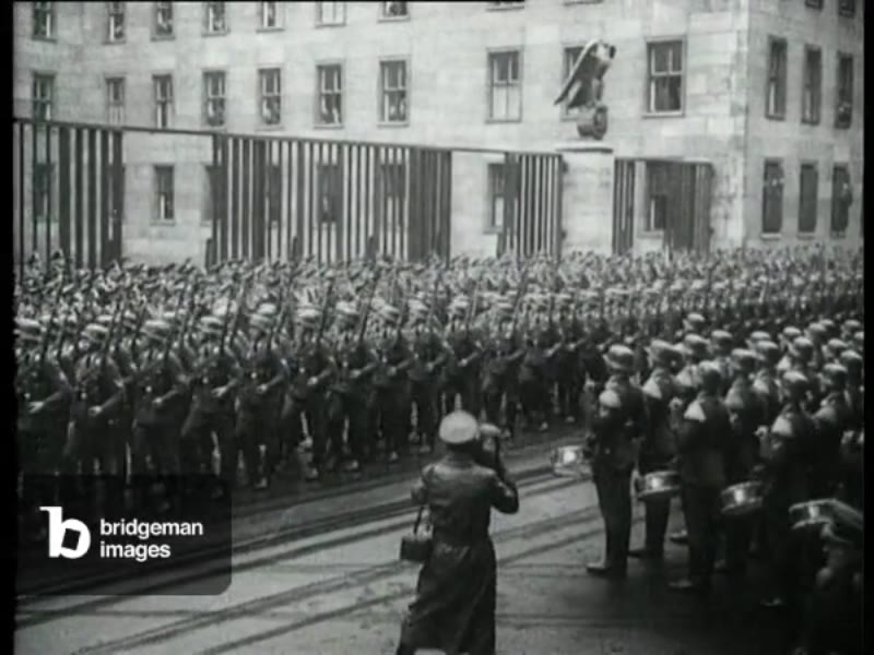 Image of A military parade of members of the various departments of