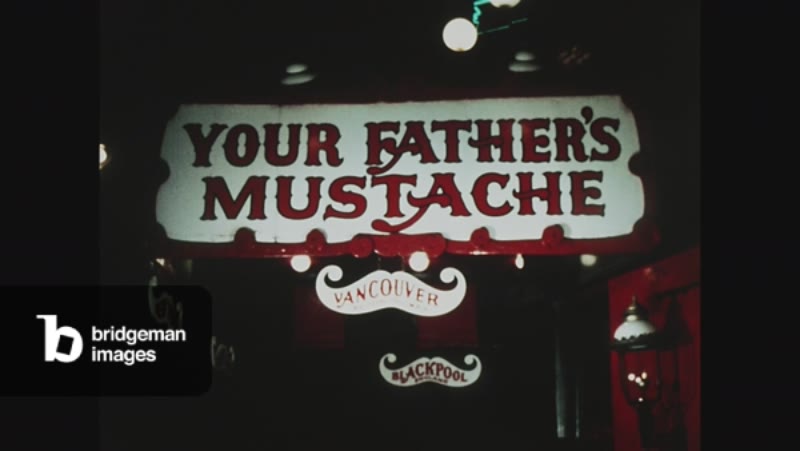 Image of Your Father's Mustache sign in Greenwich Village, Vancouver ...