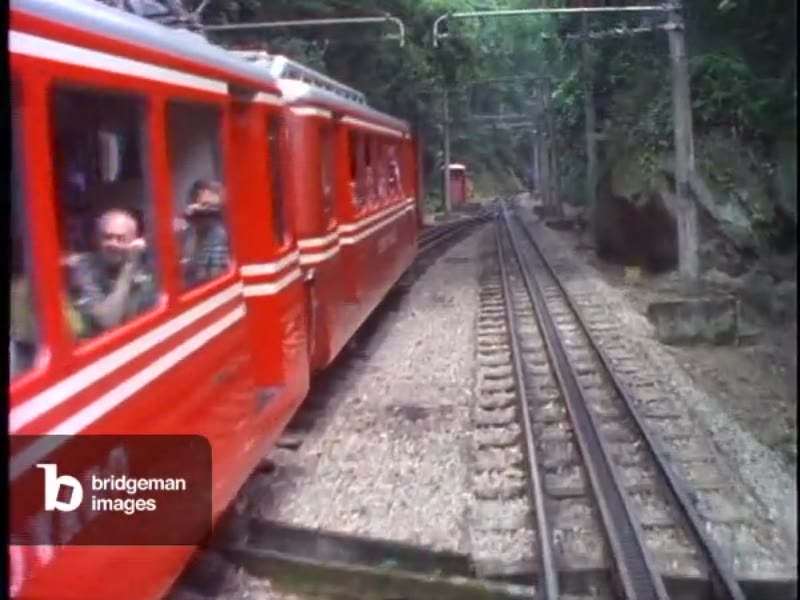Image of Rio de Janeiro, Corcovado cog train, POV of train steep