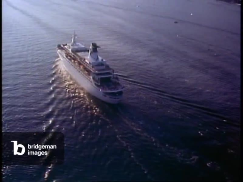 Image of Aerial of cruise ship Island Princess sailing Alaska's Inside ...