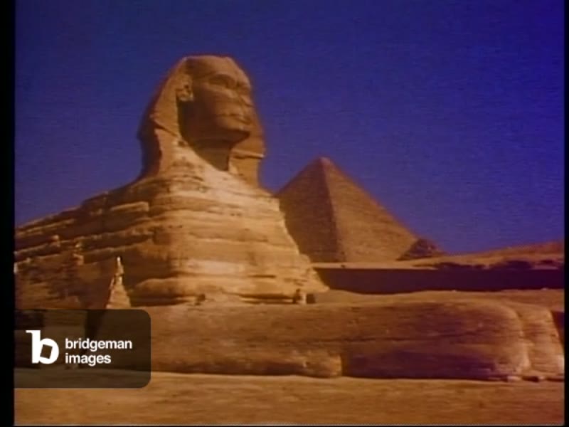 Image of Close-up of the face of the Sphinx of Giza, shot
