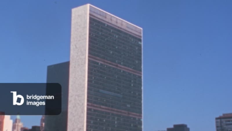 Image of Top of United Nations UN Secretariat Building, 1970s