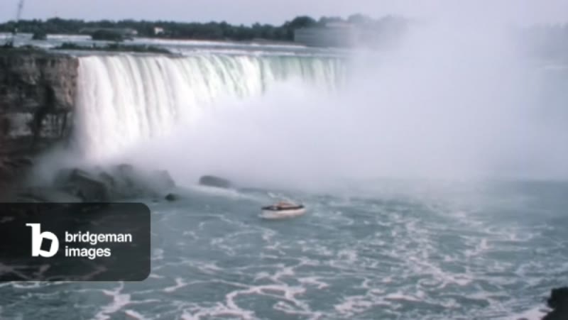 Image of Stunning View from Above of Niagara Falls. Nature Conservation in