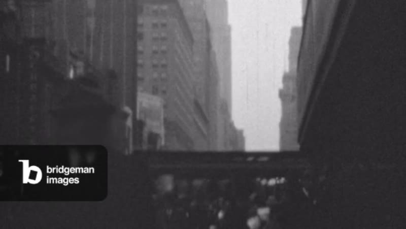 Image of Men Dressed in Suits Walk Downtown New York City Manhattan