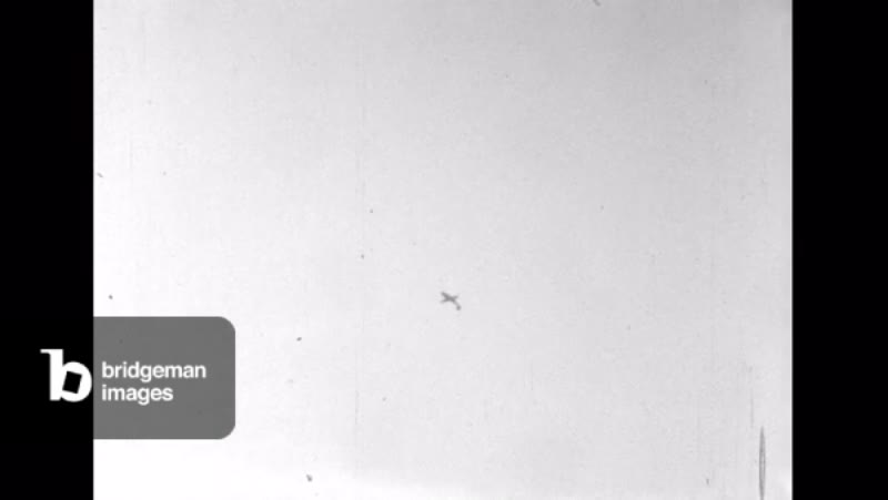 Image of Jet propelled fighter aircraft flying boat prototype in flight ar